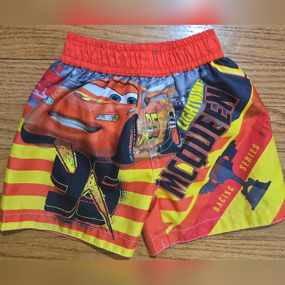 Disney | Swim | 69 Month Lightning Mcqueen Swim Trunks | Poshmark